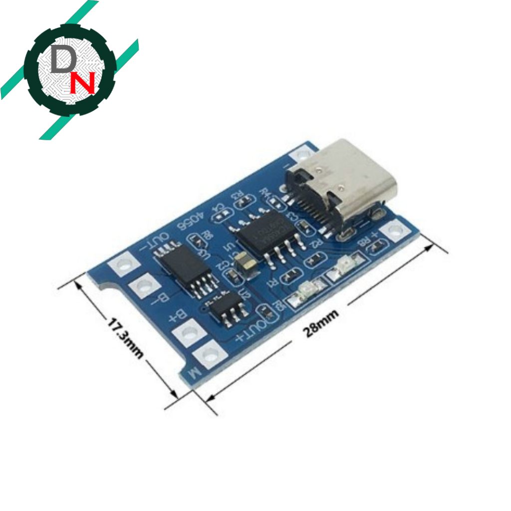 [Type-c ] 5V 1A 18650 TP4056 Lithium Battery Charger Module Charging ...