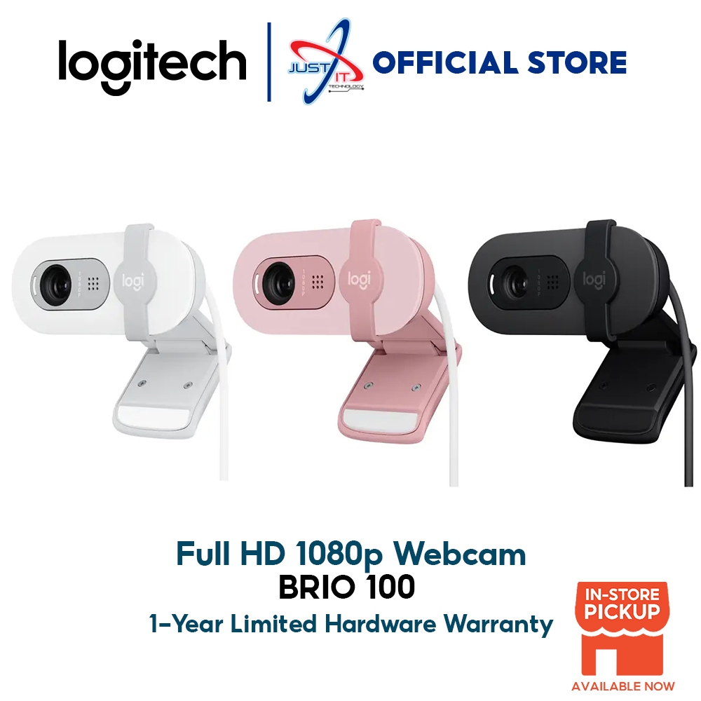 LOGITECH BRIO 100 FULL HD 1080p WEBCAM WITH AUTO-LIGHT BALANCE ...