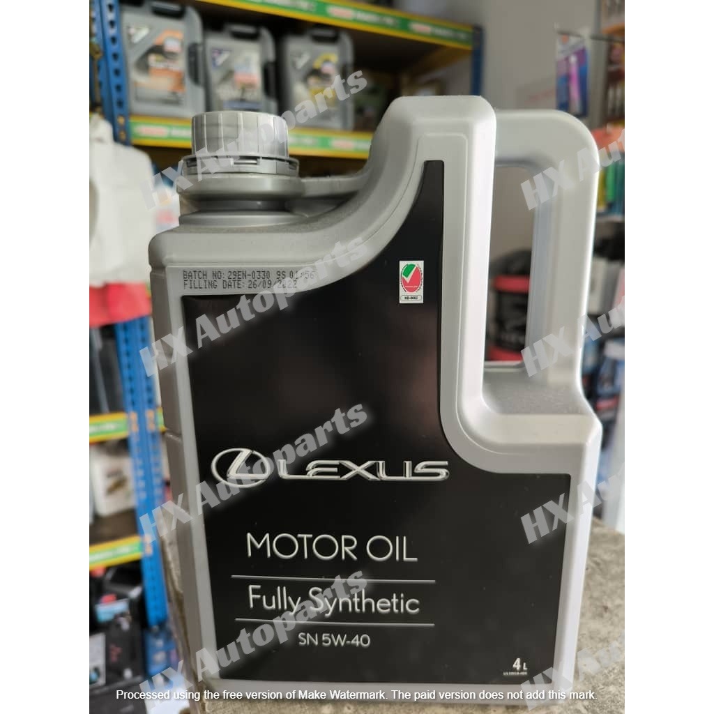 LEXUS FULL-SYNTHETIC SN 5W-40 ENGINE OIL, 4L. | Shopee Malaysia