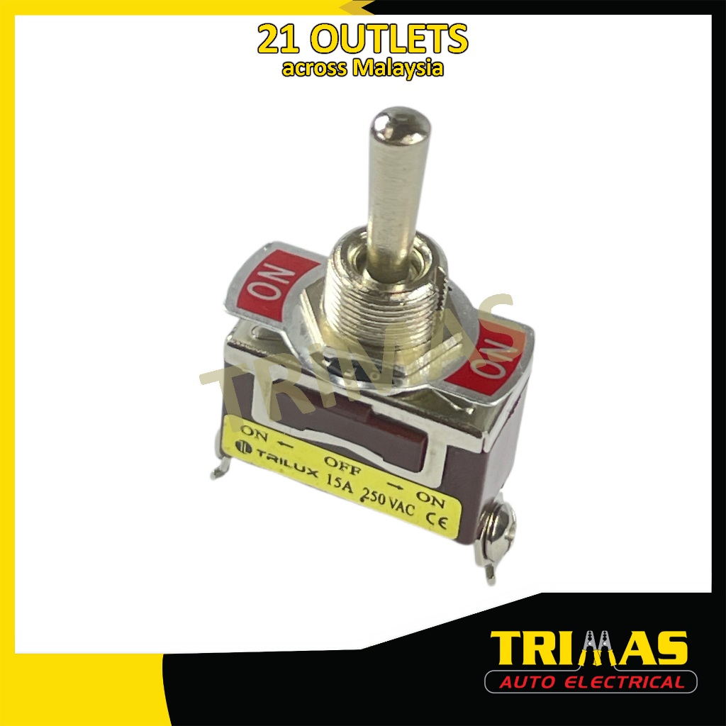 3 Pin On Off On Heavy Duty Toggle Switch (1pc) | Shopee Malaysia