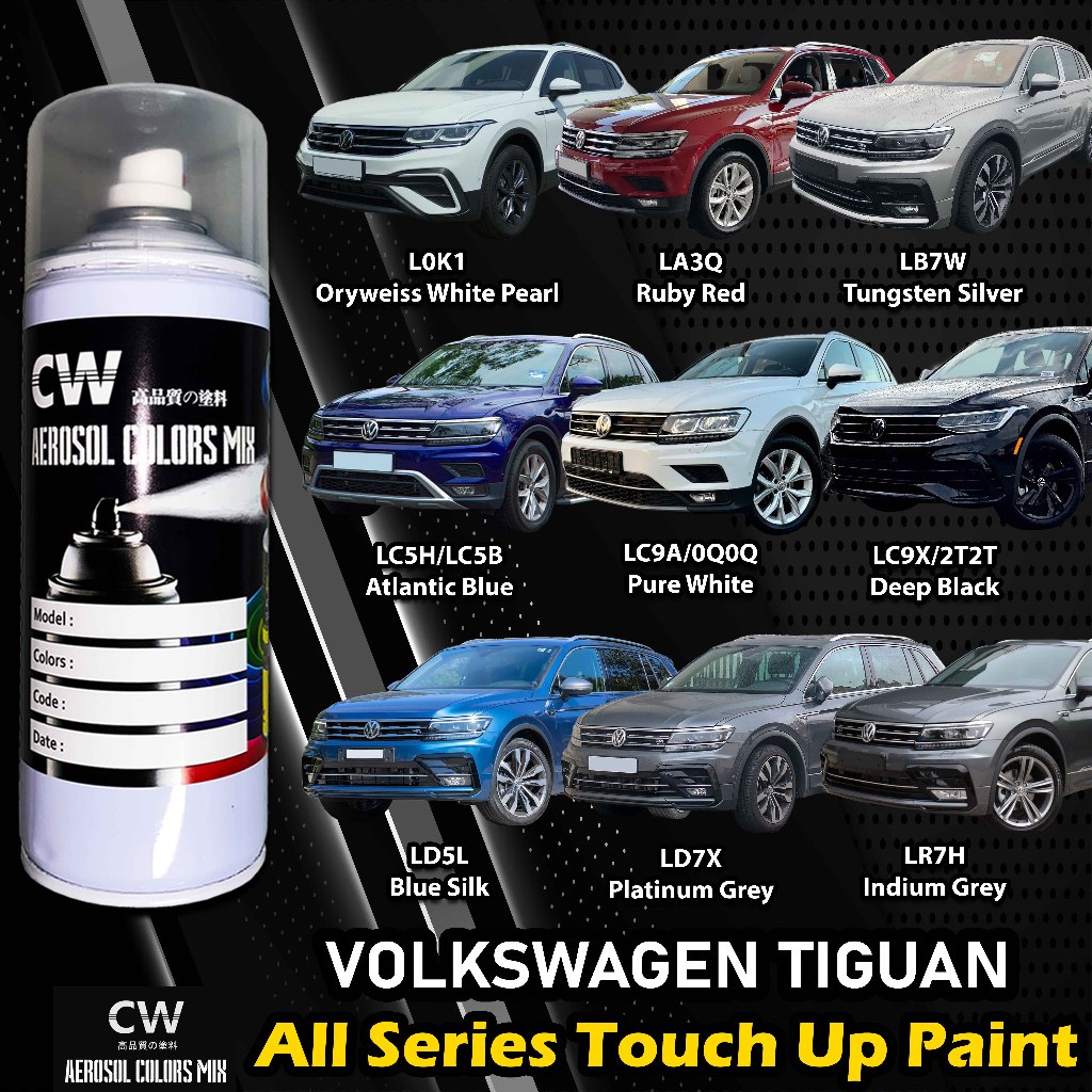 [ VOLKSWAGEN TIGUAN Touch Up Paint All Colors ] 🚗 CW Aikka DIY Aerosol ...