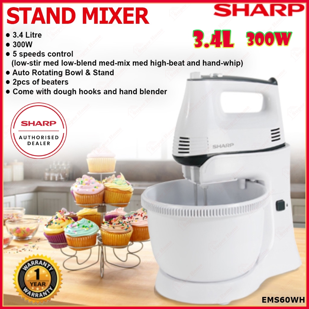 Sharp Stand Mixer EMS60WH / EMS80WH Electric Stand Mixer | Shopee Malaysia