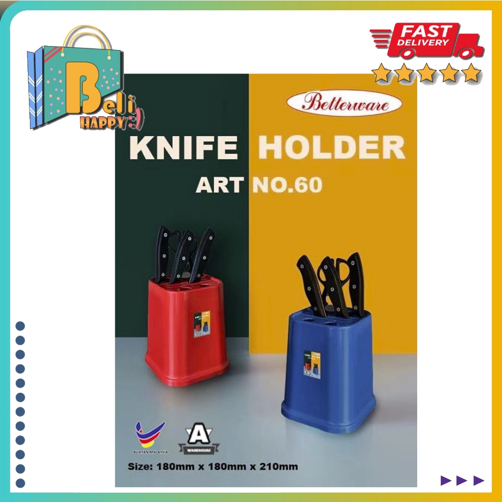Betterware Plastic Knife Holder With Hole/ Blade Holder Container ...