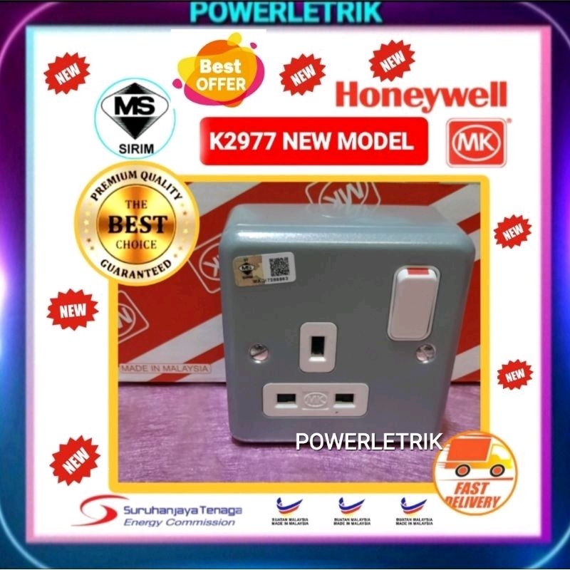 💥NEW MODEL💥 MK K2977 ALYMMY HEAVY DUTY 13A METAL CLAD SWITCH SOCKET ...