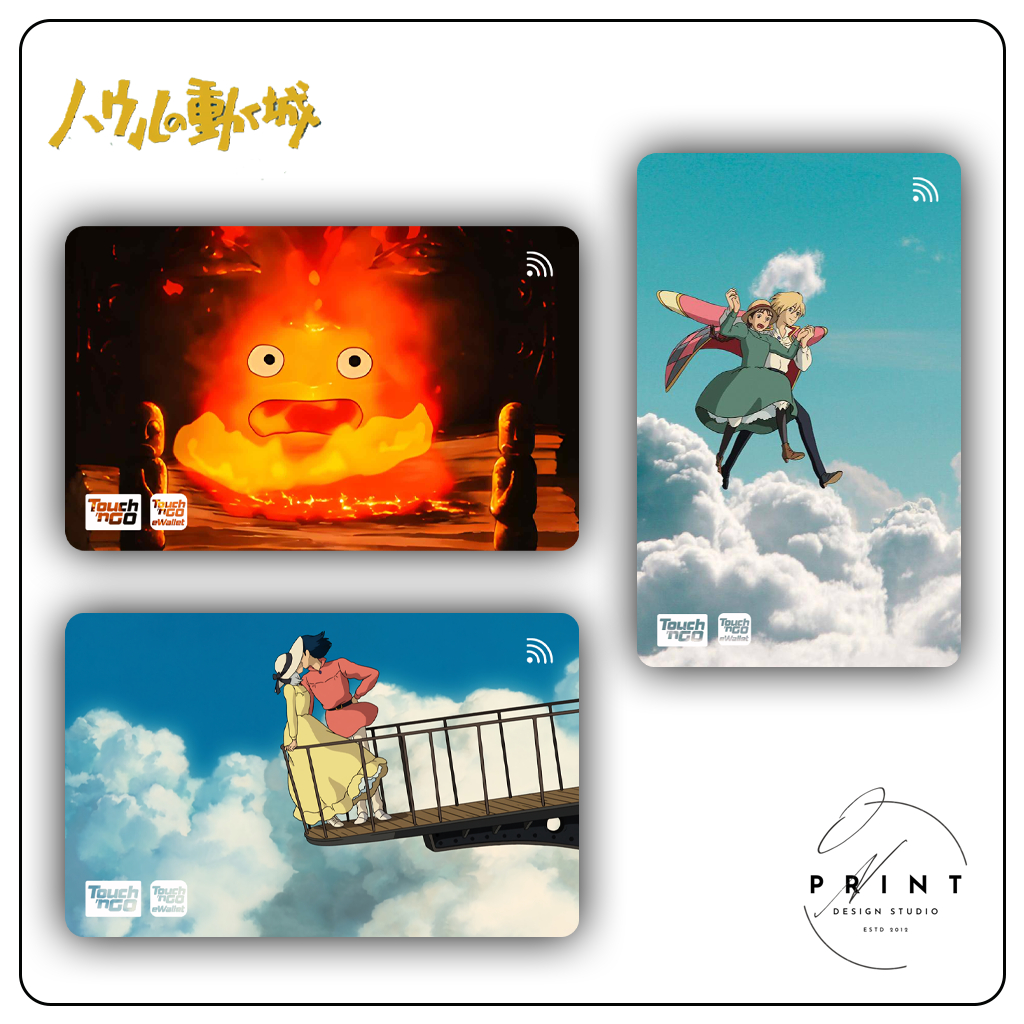 [Howl's Moving Castle] High Quality - Tng / Touch n Go Card Sticker ...