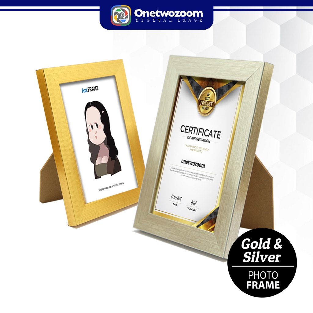 Photo Frame Gold & Silver | Polystyrene Photo Frame | Picture Frame ...