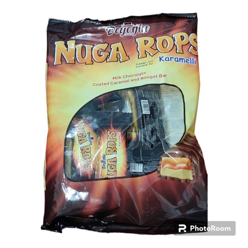 BEYOGLU NUGA ROPS MILK CHOCOLATE COATED CARAMEL AND NOUGAT BAR 180G ...