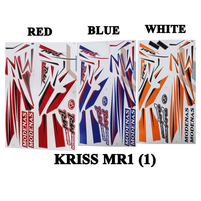 MODENAS MR1 KRISS 110 MR-1 BODY COVER SET 1 STRIPE (1) BODY COVERSET ...