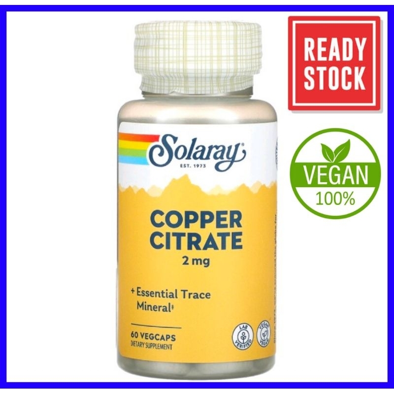Solaray Copper Citrate Supplement 2mg 60Veggie Capsule | Shopee Malaysia