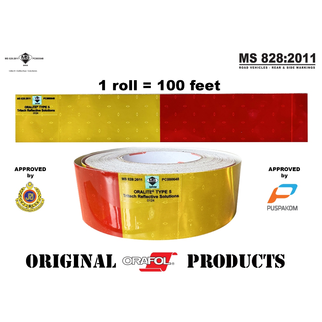 TYPE 5 ORAFOL VC300 ROLL MS828 REFLECTOR [ORIGINAL PRODUCTS!!] | Shopee ...