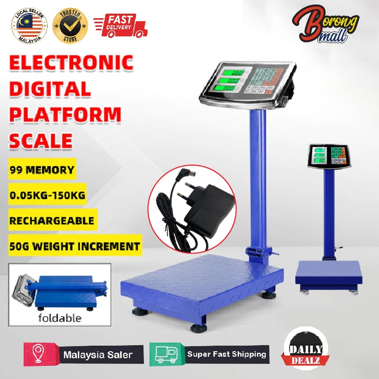 150KG Rechargeable Market Platform Digital Scale Electronic Weight ...