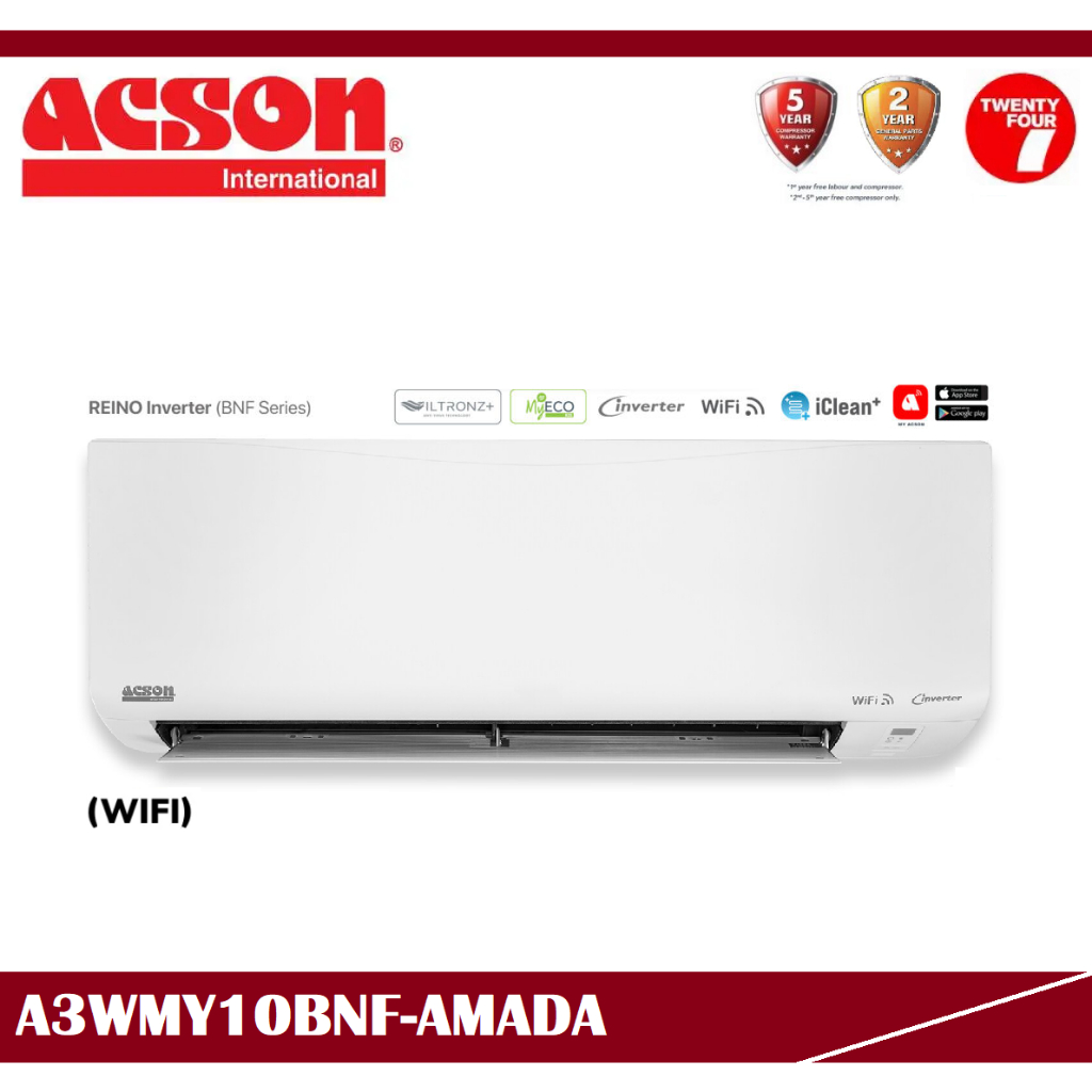 [ Delivered by Seller ] ACSON 1.0HP REINO Inverter Air Conditioner ...