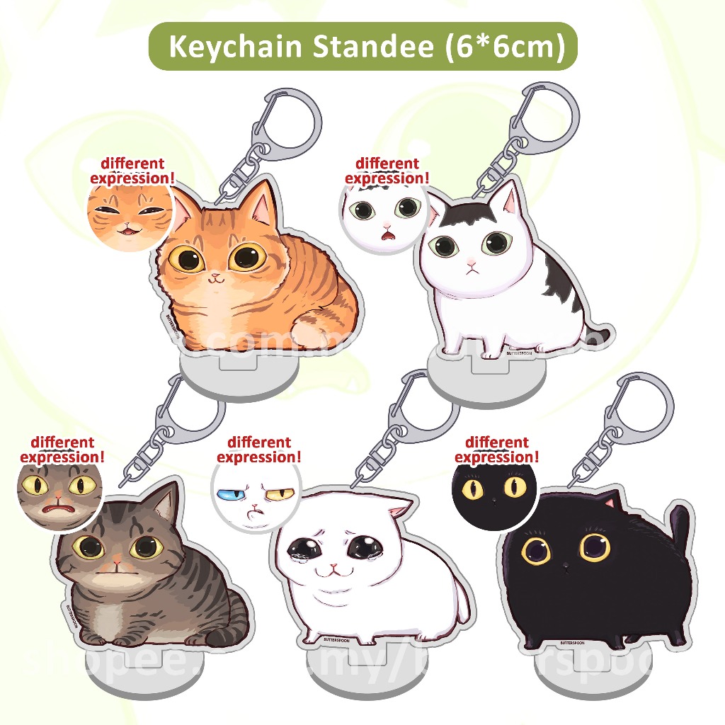 Cat Kitten meme Pets series Keychain + Standee | Shopee Malaysia