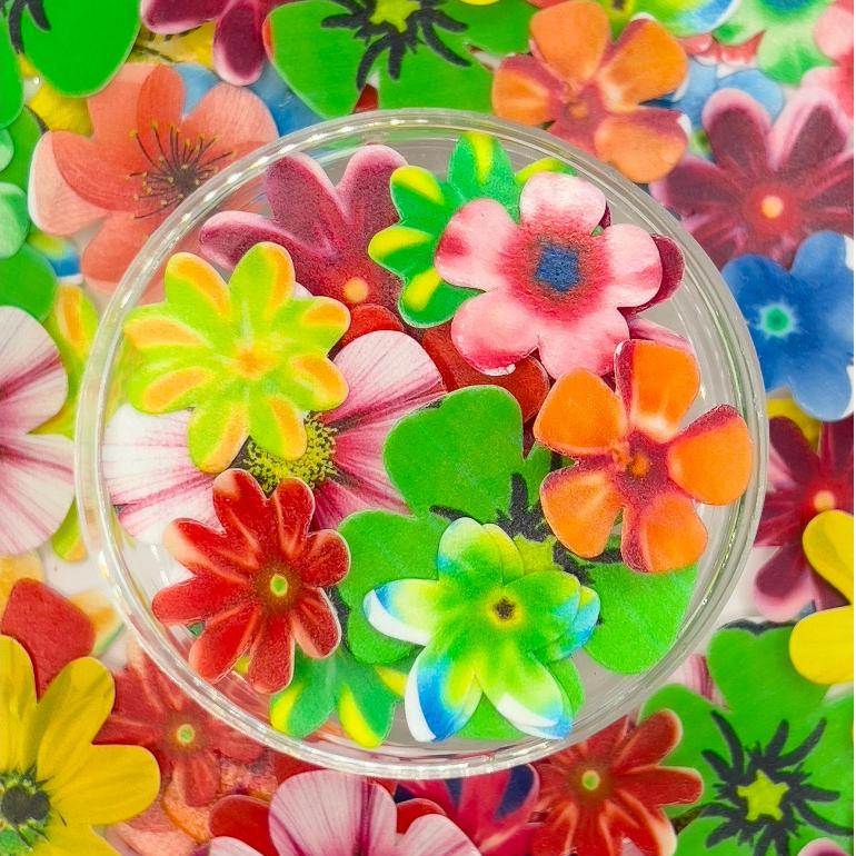 Edible Rice Wafer Flower and Butterfly Topper For Wedding Birthday Made ...