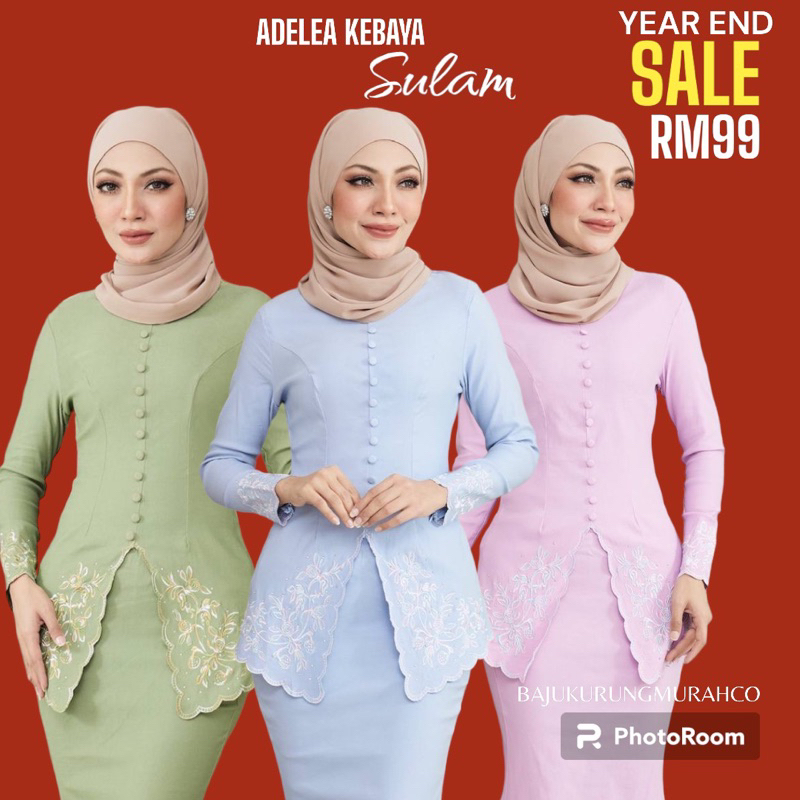 CLEARANCE SALE ‼️ ADELEA KEBAYA SULAM MSBERIPINK CLOSET YARA KURUNG ...