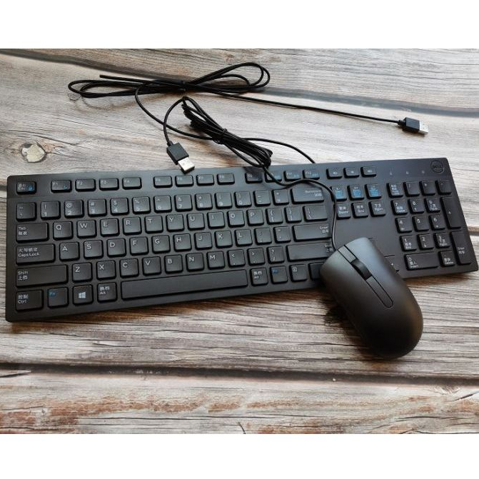 DELL Original KB216 USB Wired Keyboard & MS116 USB Wired Mouse Combo ...