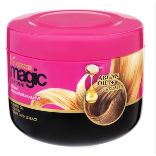 BIOWOMAN MAGIC TREATMENT For Damaged and Colored Hair Pink Color 250 ml ...