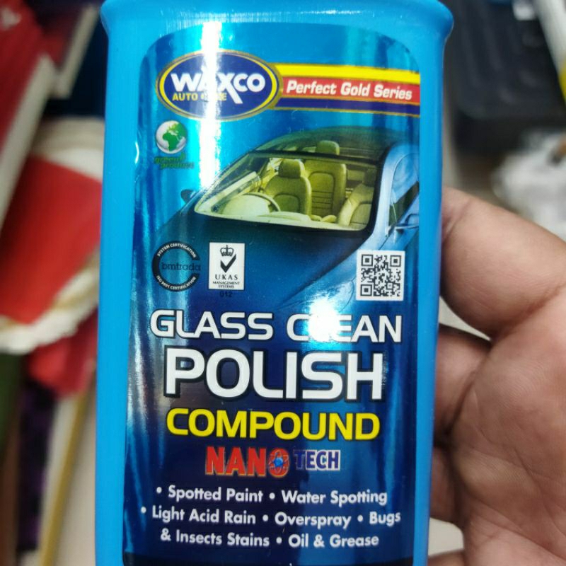 WAXCO Auto Care Glass Clean Polish Compound Nano Tech 200ml | Shopee ...