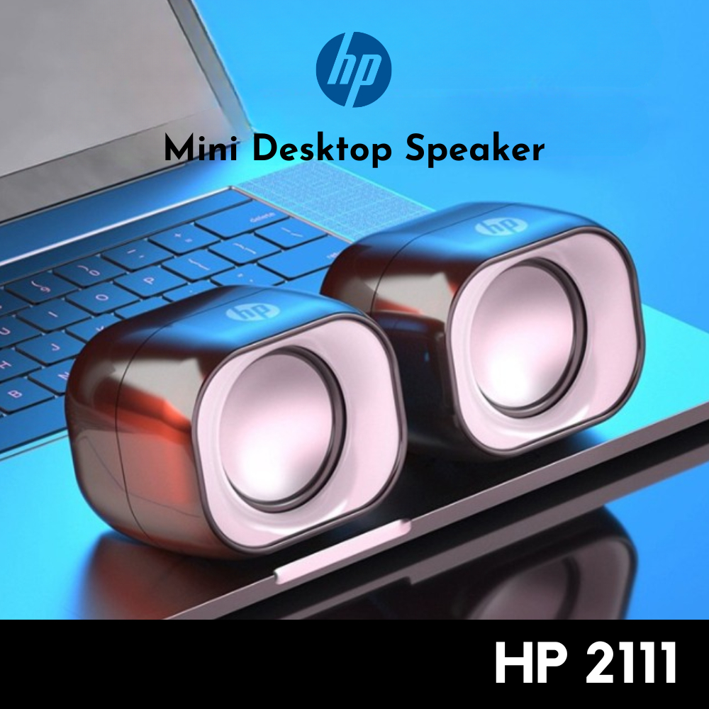 HP 2111 Mini USB Desktop Speaker 3.5mm Connection Super Bass Speaker PC ...