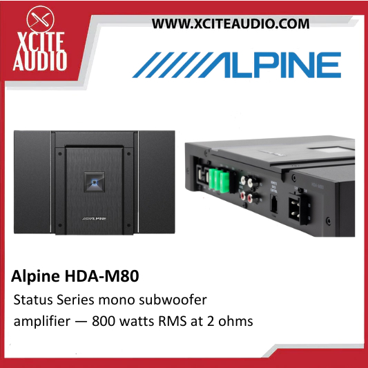 Alpine HDA-M80 Status Series mono subwoofer amplifier — 800 watts RMS at 2 ohms | Shopee Malaysia