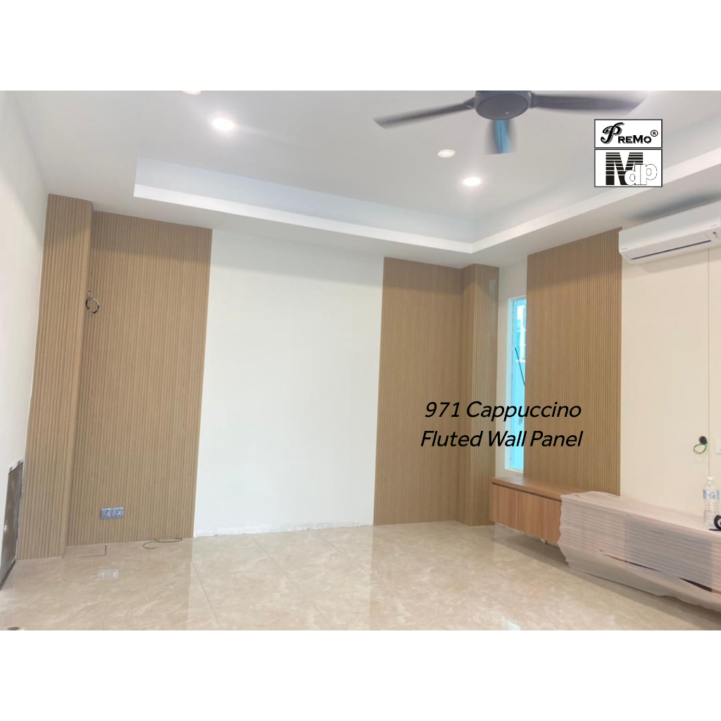 PREMO Fluted/Flat Wall Panel-Duo Tone TV WALL-290cm Long 9.5ft-Wall ...