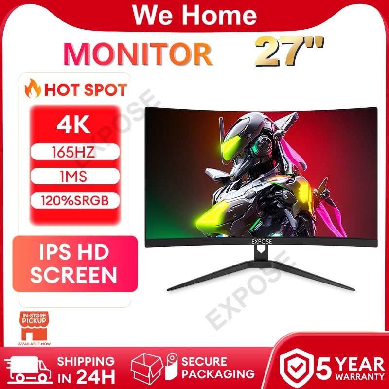 Curved Monitor PC 27 Inch Monitor Gaming 75HZ-120HZ PS4/PS5/Xbox 24-27 ...