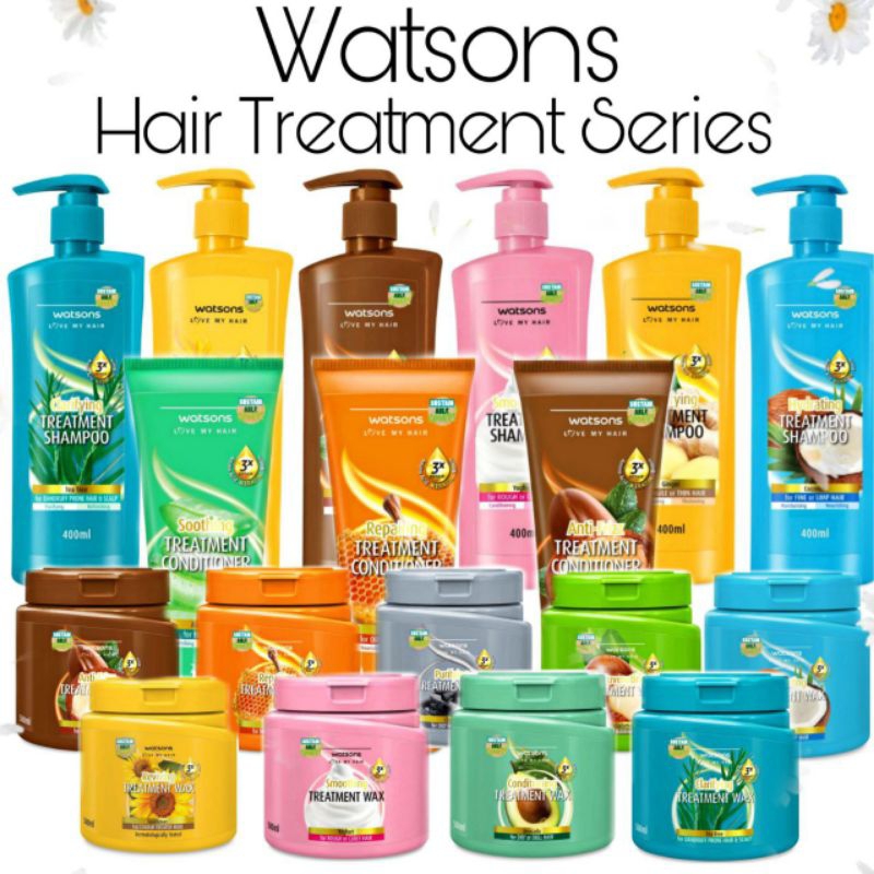 Watsons Treatment Hair Shampoo 400ml | Treatment Wax Syampu Rawatan ...