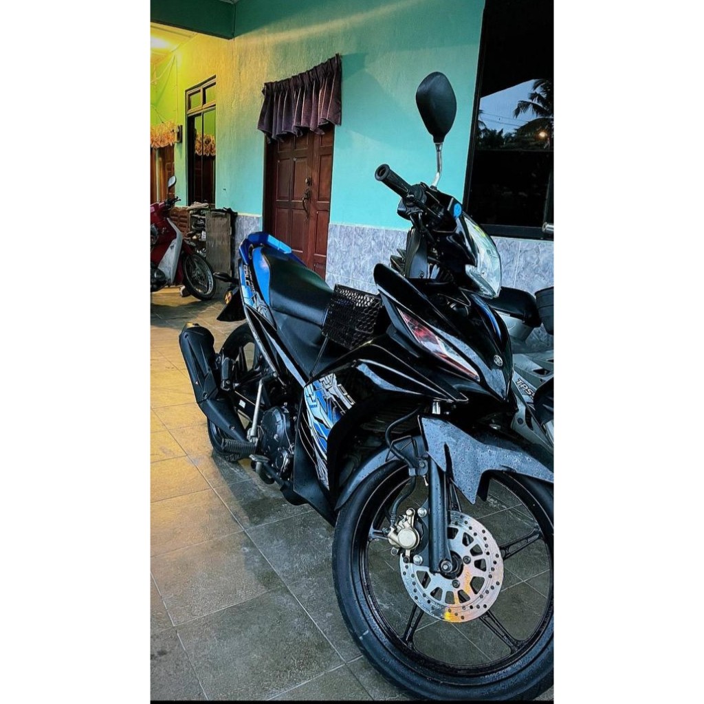 YAMAHA LC LC135 V2 V3 V6 V7 HITAM KILAT FULL STRIPE HITAM BIRU ROBOT 9 ...