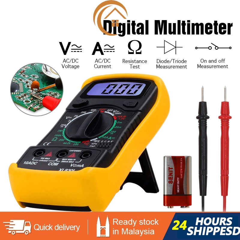 🔧Multimeter Digital Resistance Test Ohm Volt Tester Xl830l Digital ...