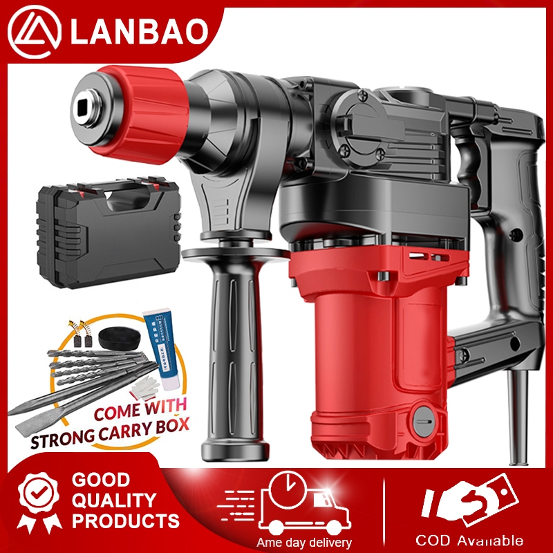2200W Demolition Hammer Heavy Duty Pick Break Concrete Electric Hammer ...