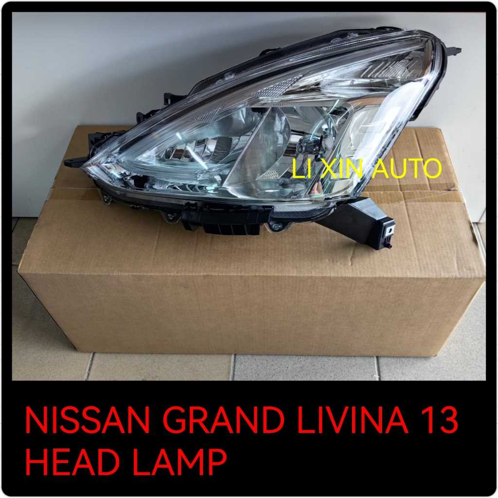 NISSAN GRAND LIVINA L10L 2013 HEAD LAMP HEAD LIGHT LAMPU BESAR DEPAN ...