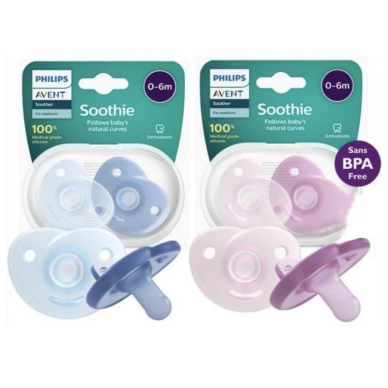 PHILIPS AVENT CURVED SOOTHIE 1pack 2pcs (0-6m) | Shopee Malaysia