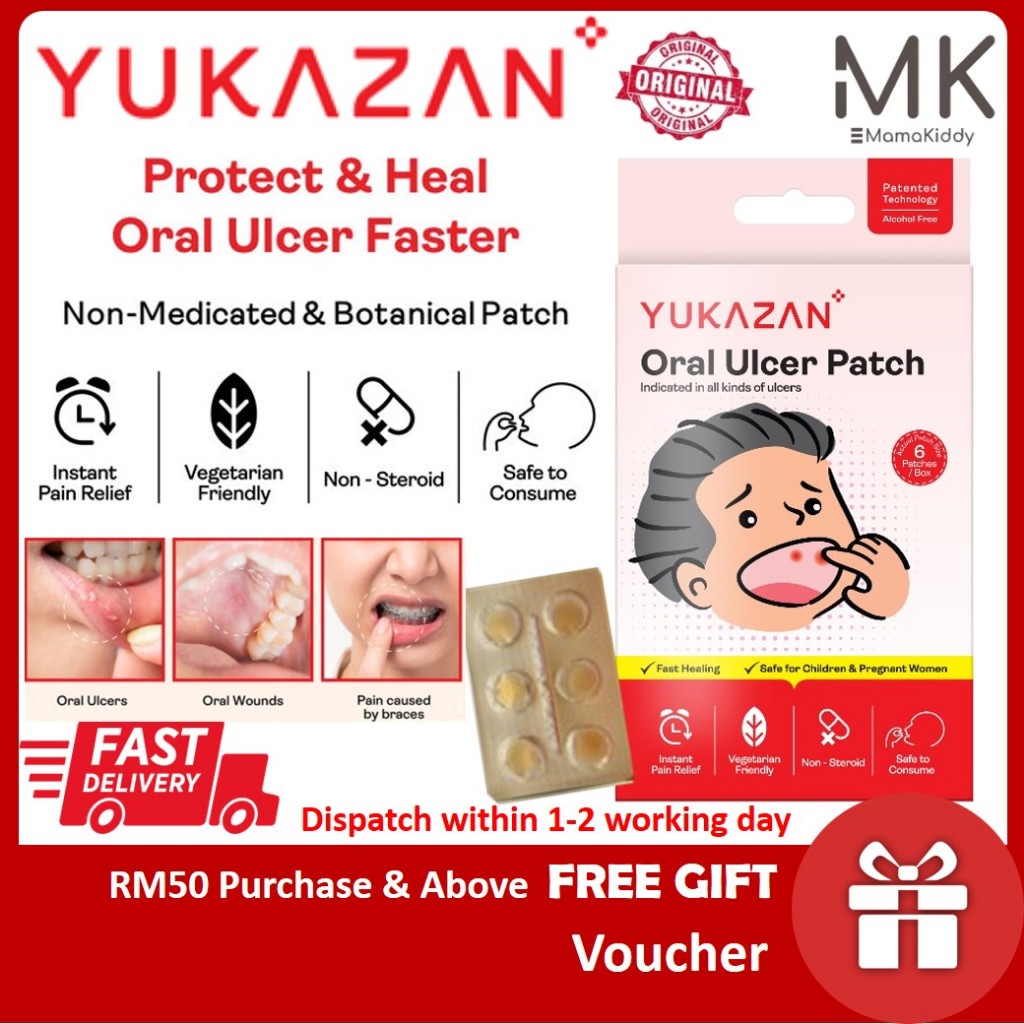 Yukazan Oral Ulcer Patch (6 pieces) - For all kind of oral & canker ...