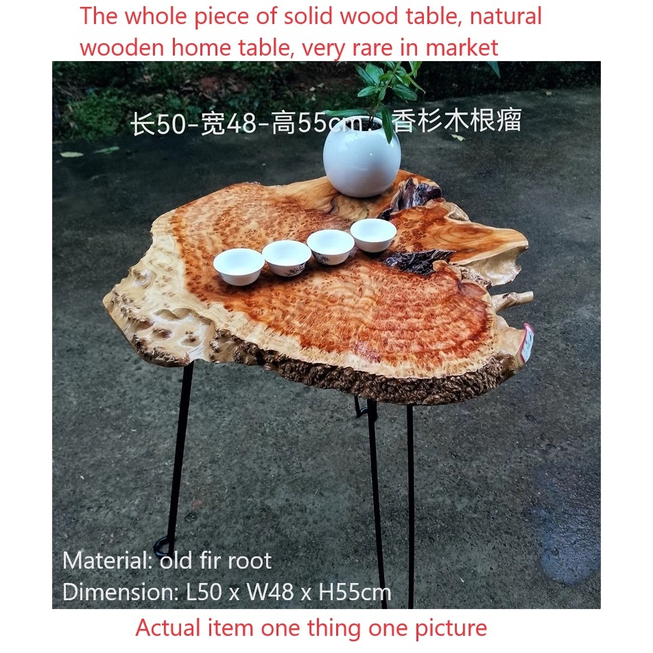Solid Wood Coffee Table Natural Wooden Tea Table Nature Whole Piece ...