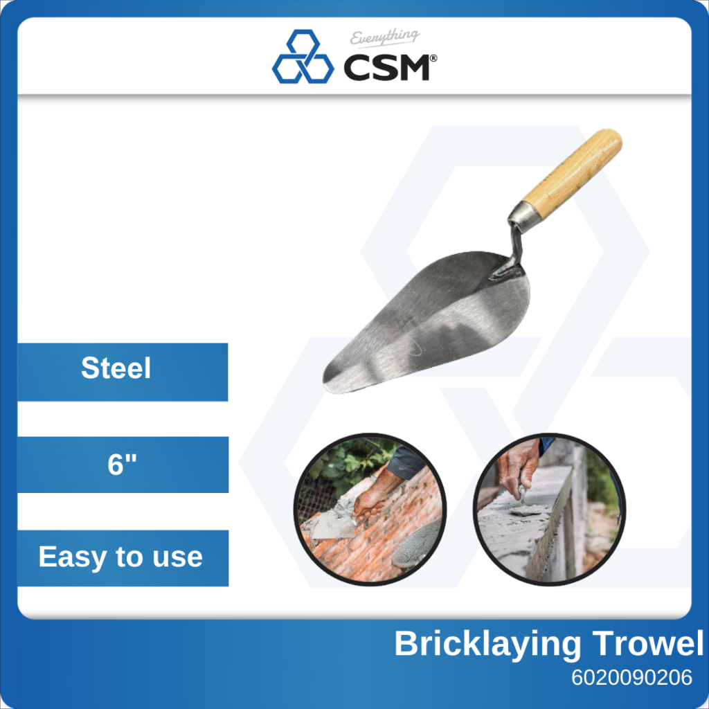 CSM 6" Brick Laying Round Head Concrete Cement Trowel Tool Sudu Cement ...