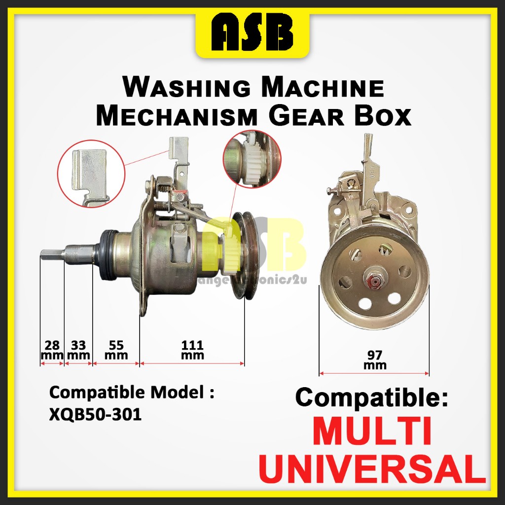 (1pc) ( Compatible : Universal / Multi ) Washing Machine Mechanism Gear ...