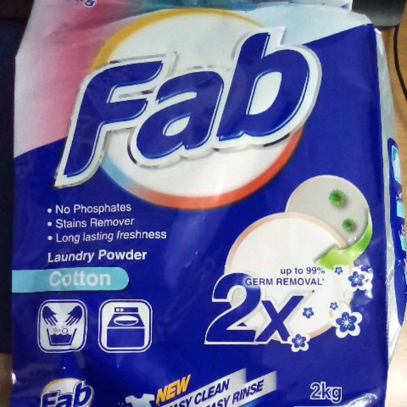 Fab 2x Germ Removal detergent Powder 2kg/1.9kg | Shopee Malaysia