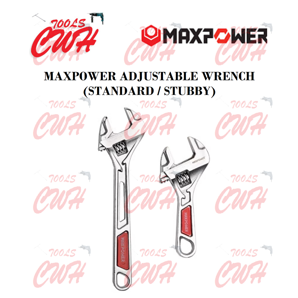 MAXPOWER 4"-12"STUBBY ADJUSTABLE WRENCH SPANNER SPANNER | Shopee Malaysia