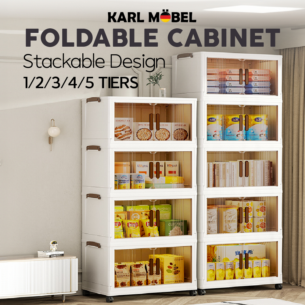 Cabinet Storage Organizer Display Cabinet Rack Foldable Multipurpose ...