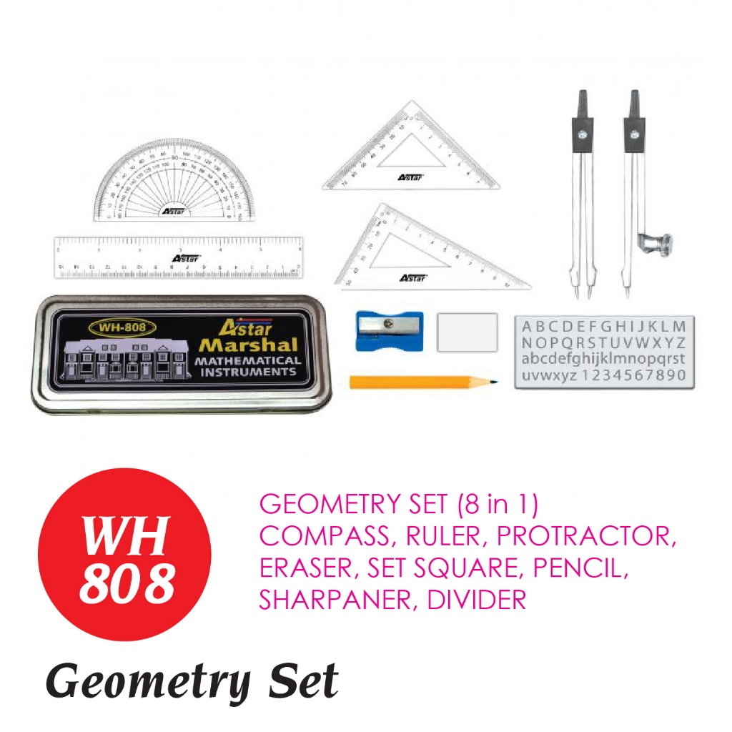 Geometry Set - Mathematical Instruments | Geometry Math Set | Marshal ...