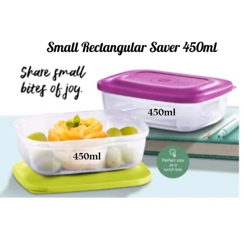 Tupperware Small Rectangular Saver (450ml) - 2pcs | Shopee Malaysia