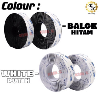 Kim.S [ 1 Meter ] Velcro Tape Self 3M Adhesive Hook & Loop Fastener Mosquito Net With 3M Velcro ...