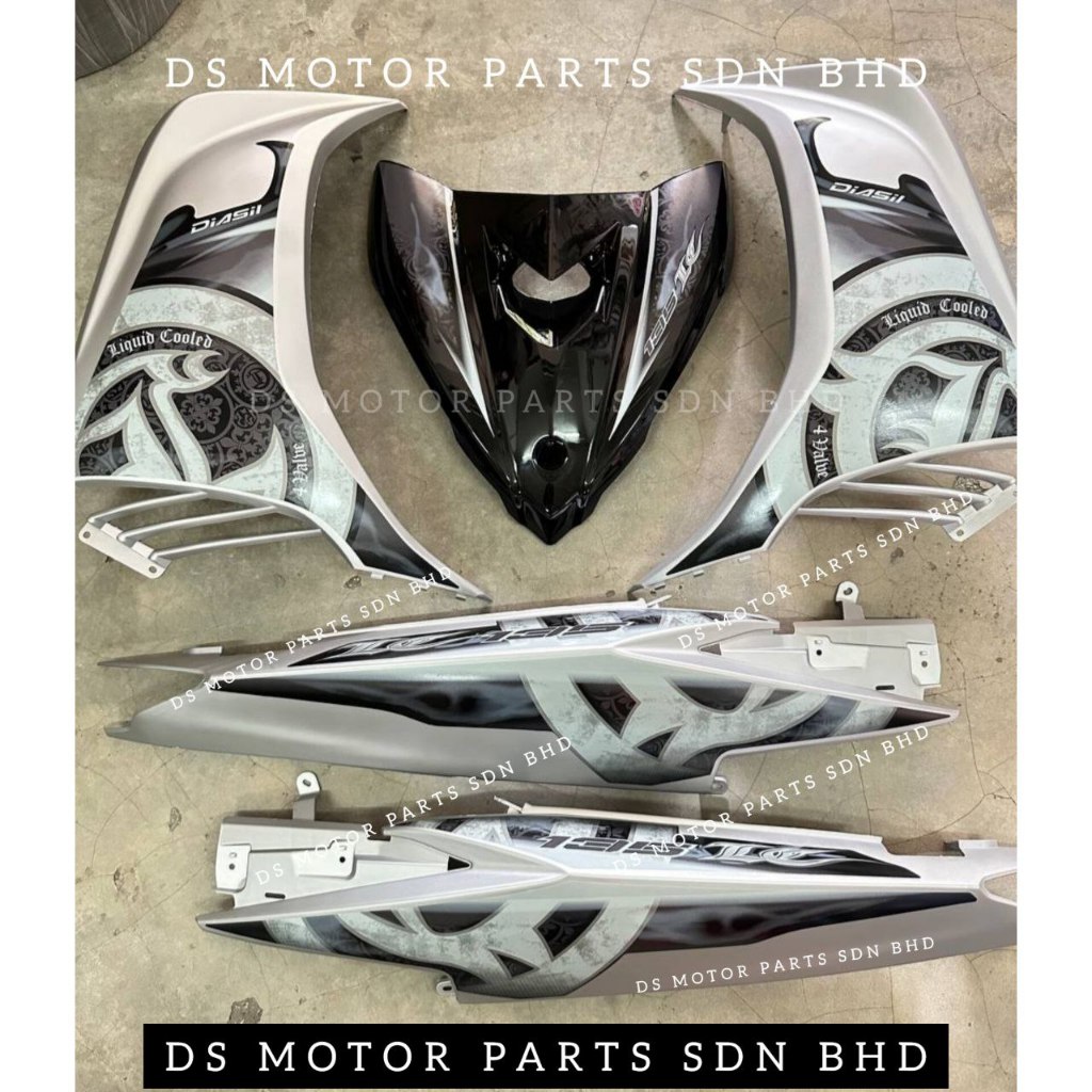 COVER SET LC135 V2~V7 SILVER BATIK SPECIAL CUSTOM EDITION | Shopee Malaysia