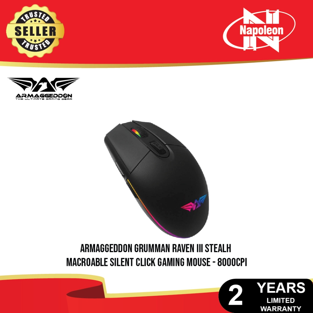ARMAGGEDDON GRUMMAN RAVEN III STEALH MACROABLE SILENT CLICK GAMING ...