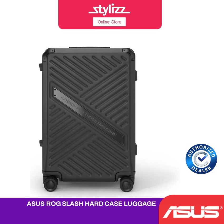 ASUS ROG SLASH HARD CASE LUGGAGE 20" INCH - METAL PLATE, STEALTH BLACK ...