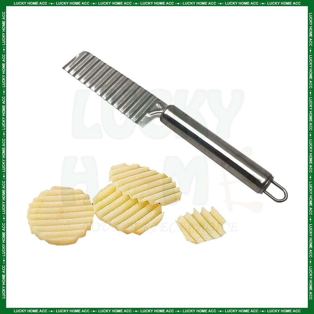 Ready Stock!!! Stainless Steel Wavy Knife Jelly Cutter Potato Knife ...