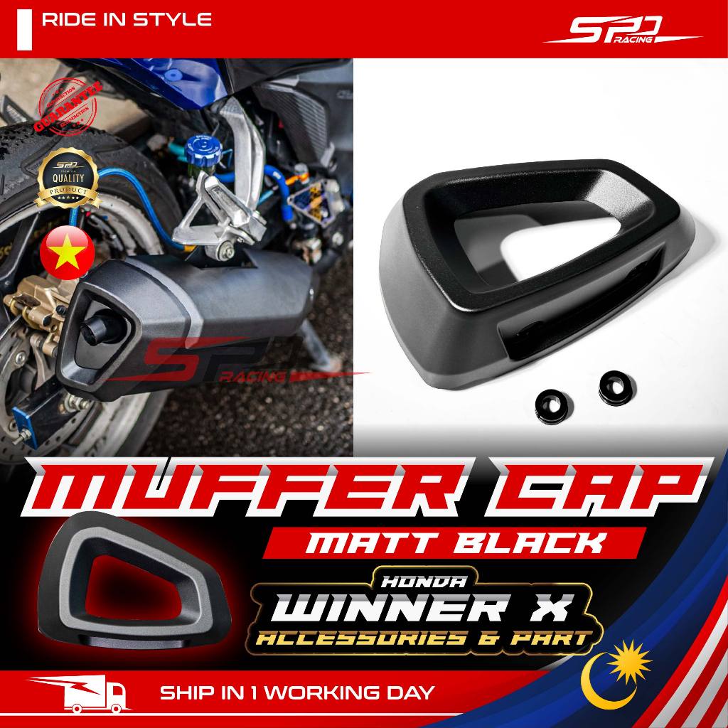 Exhaust Cover/ Muffer Cap I Matt Black for Winner X HONDA | Shopee Malaysia