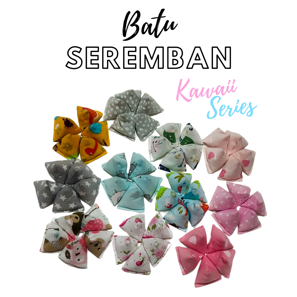 Batu Seremban 5 biji Saiz Besar Batu Selambut Permainan Traditional ...