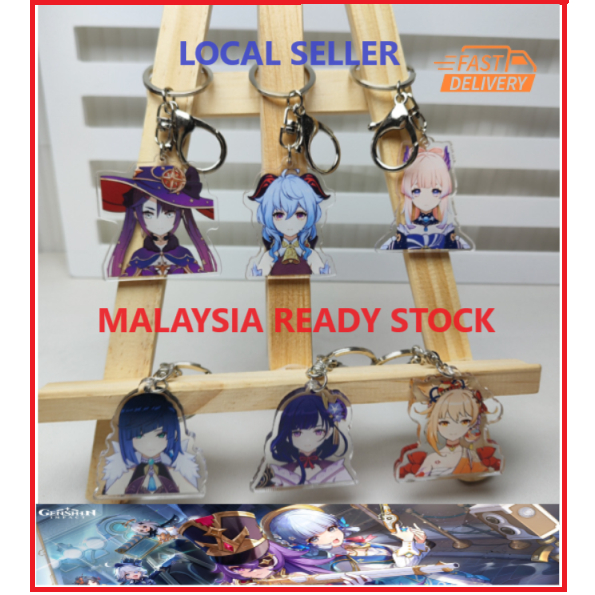 READY STOCK Genshin Impact Keychains Anime Keychain Yae Miko Raiden ...