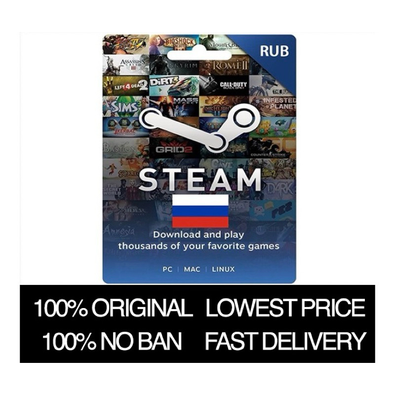 [RUS] Steam Russia Wallet Games Card RUB py6 PC Handheld [Instant Delivery] | Shopee Malaysia